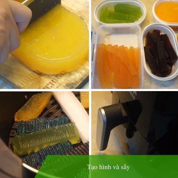 Cách làm mứt rau câu bằng nồi chiên không dầu đầy sắc màu